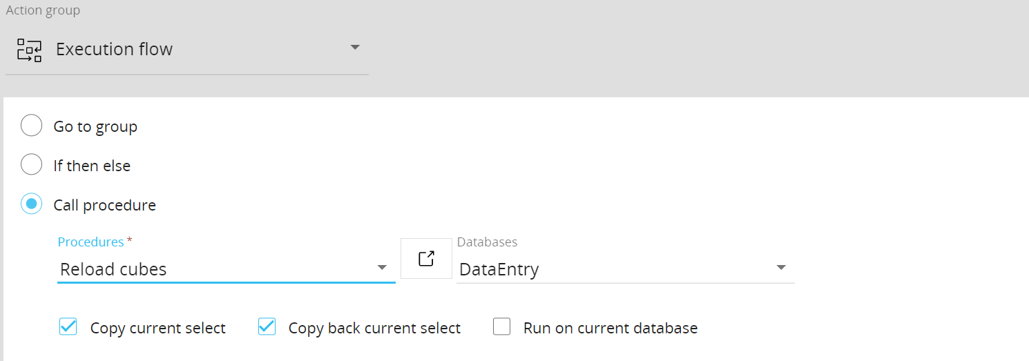 Execution flow actions