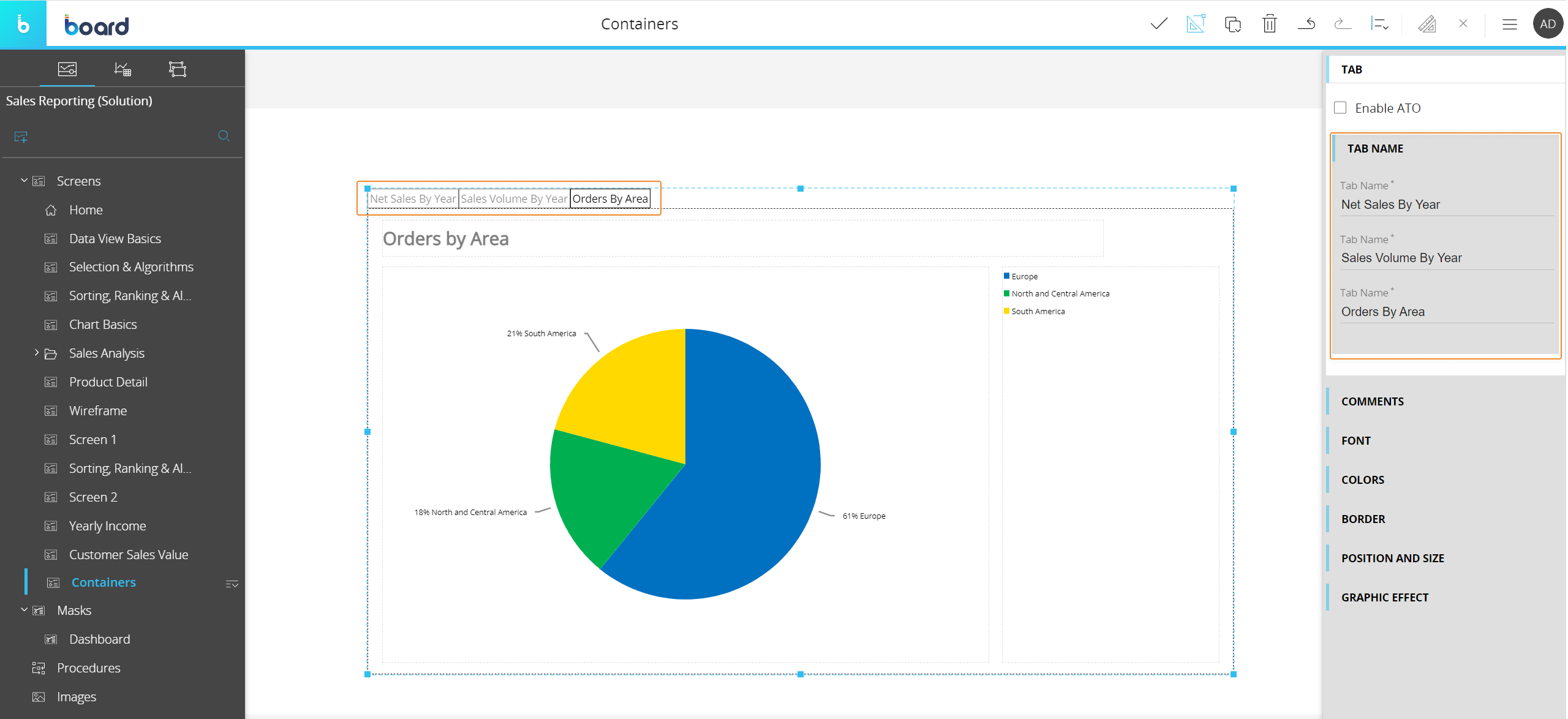 Containers features and properties